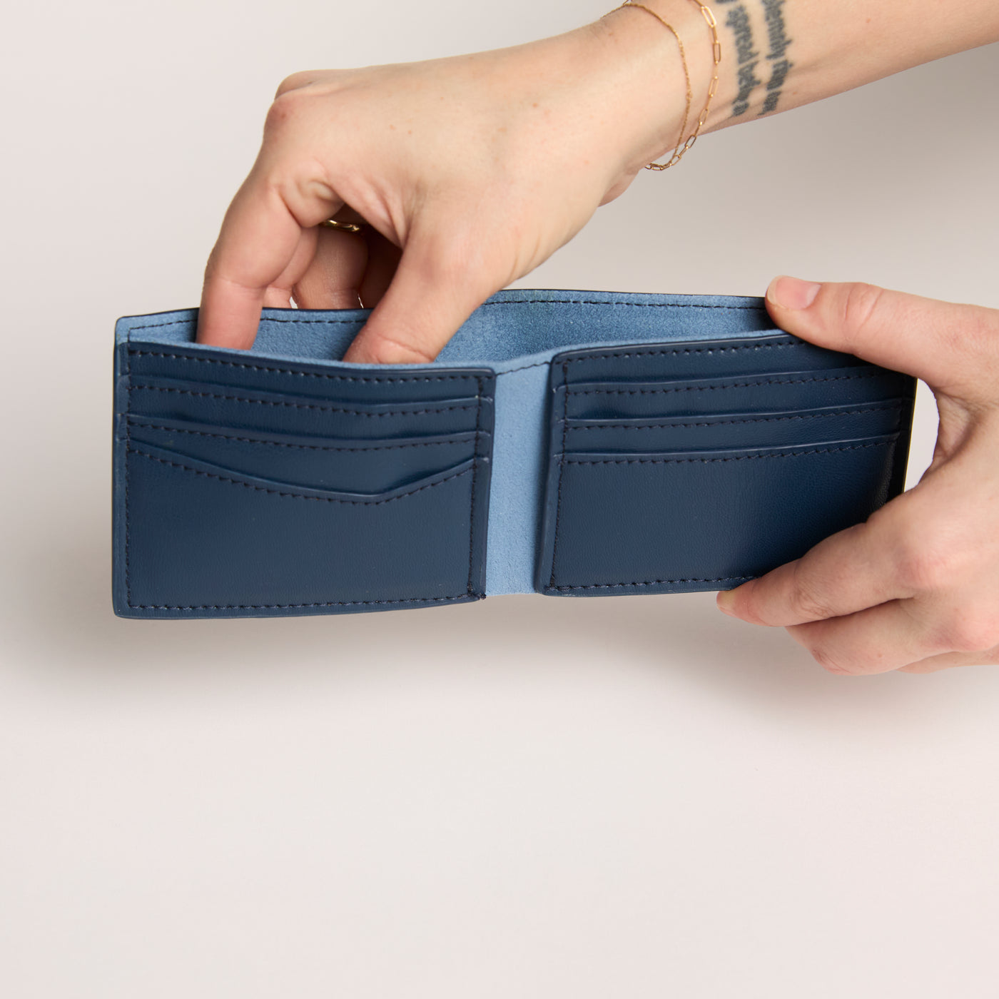 Navy Gala Bifold Wallet | Crafted from Natural Apple Peel